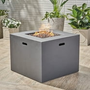 Mayfair Lightweight Concrete Outdoor 50,000 BTU Rectangular Fire Pit ...