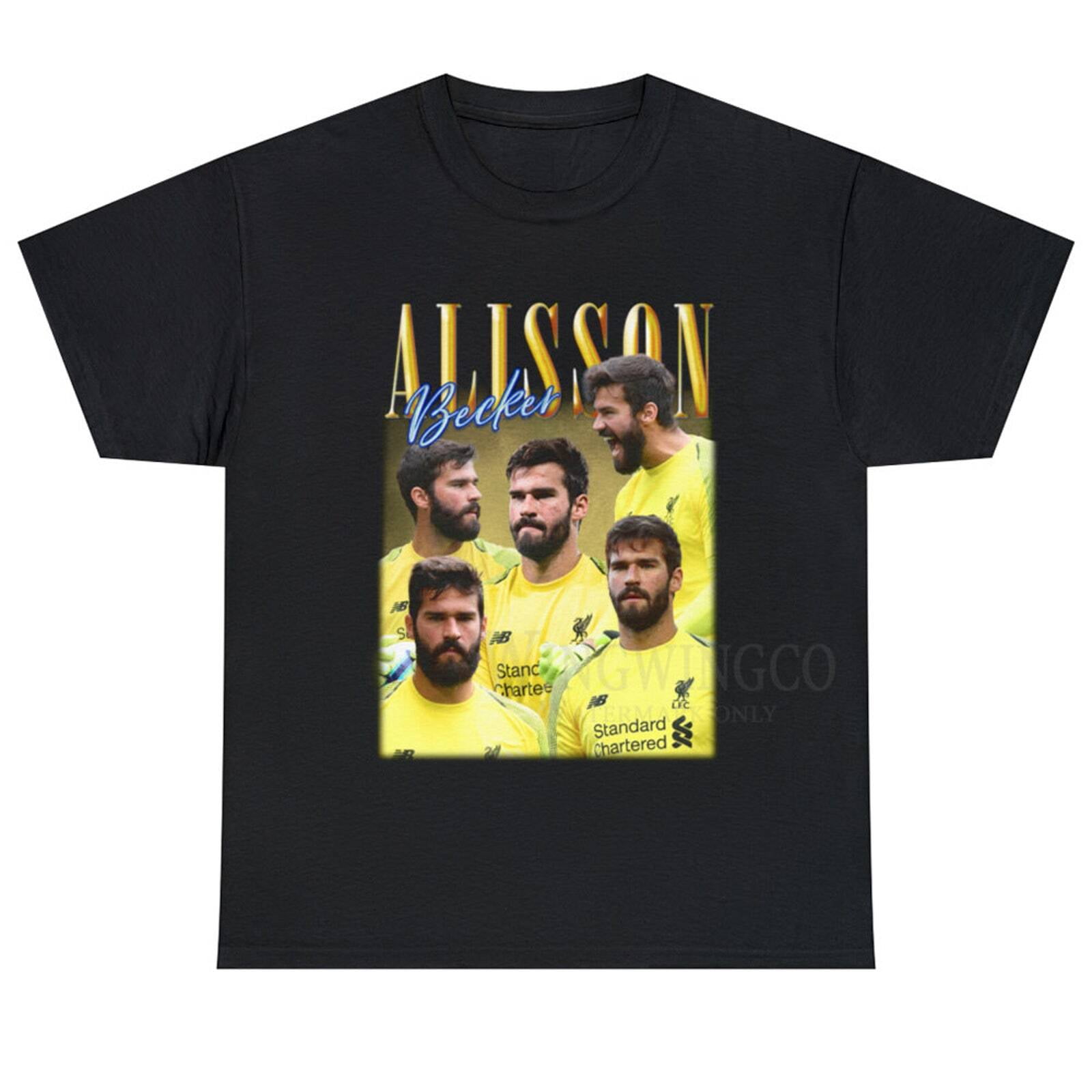 Alisson Becker Vintage Bootleg Tee, Liverpool Vintage Graphic Shirt ...