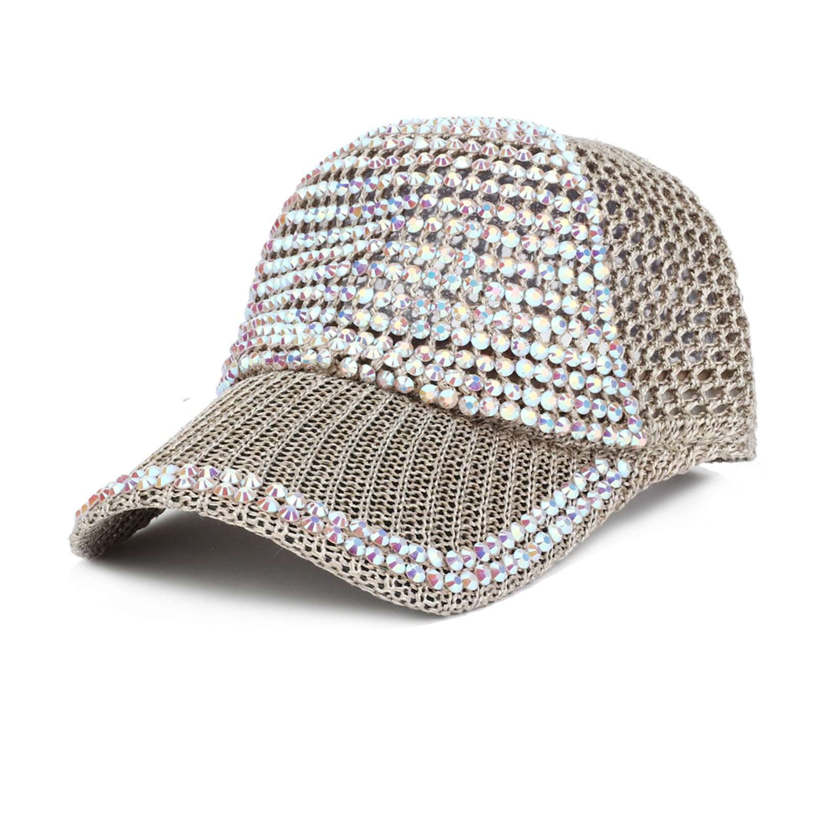 Alitao Baseball Cap Trucker Hat Women Men Studded Rhinestone Crystals ...