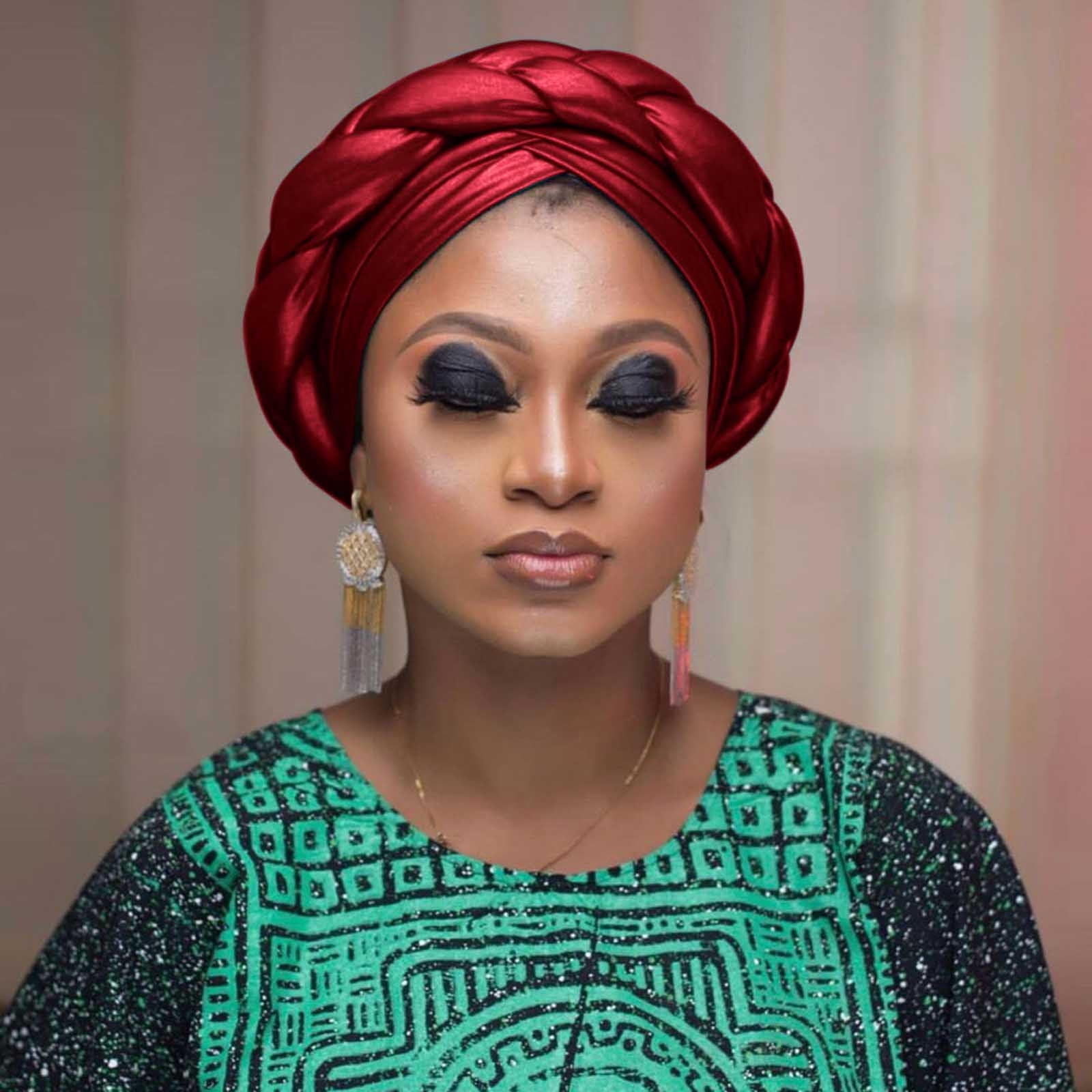 Alitao Beanie Running Hat Fashion Women Beading Braid Hat Muslim Ruffle ...