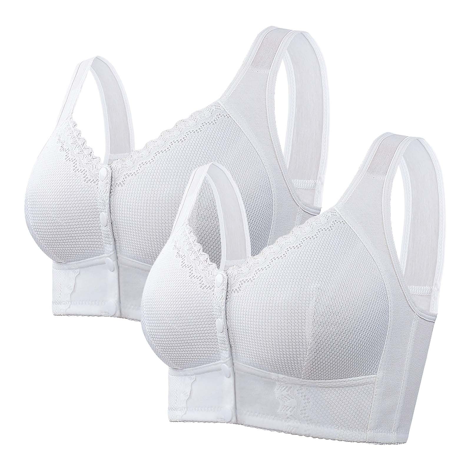 Alitao Bras for Women Wireless Bras Bra For Senior Front Closure ...