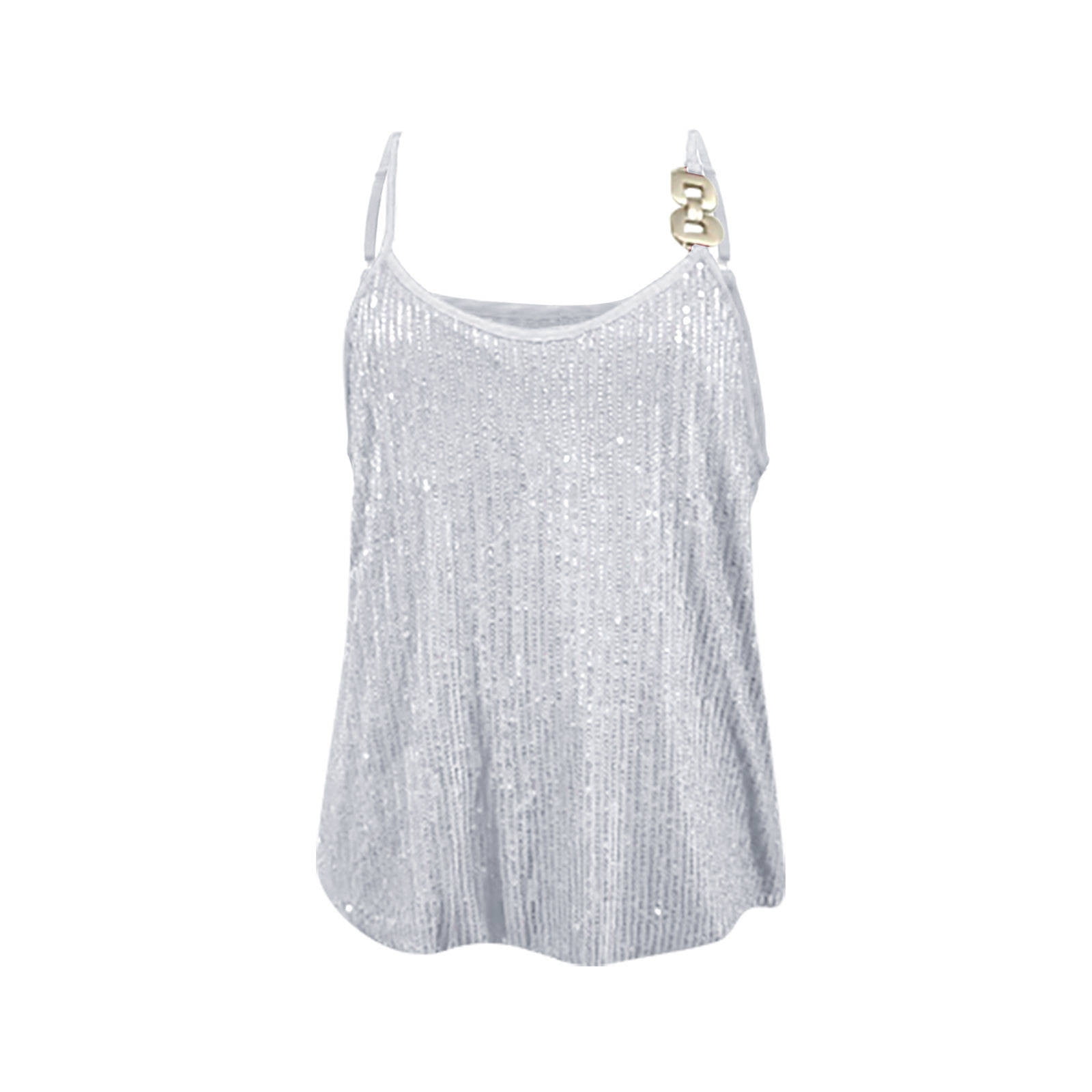 Alitao Camisole Tops Sequin Tops Womens Sequin Fringe Top Party Tank