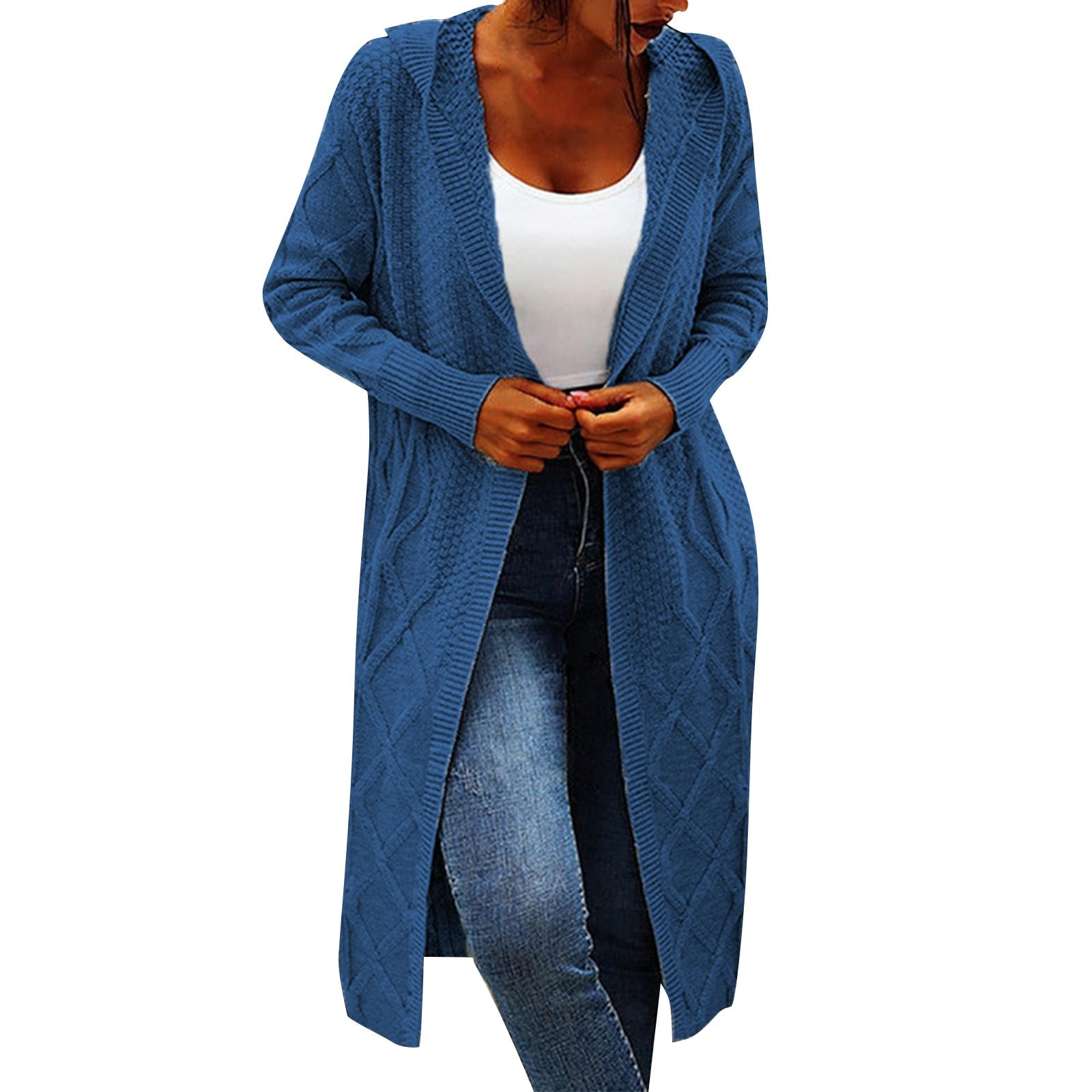 Alitao Cardigan Sweaters for Women Long Cardigans Women's Solid Color ...