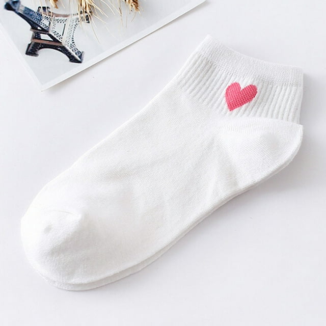 Alitao Crew Socks Fuzzy Socks Women Heart-Shaped Fashion Skateboard ...