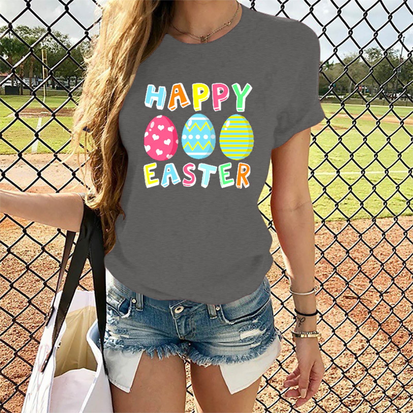 Alitao Easter Shirts Easter T Shirts 2021 Easter Eggs Happy Easter ...