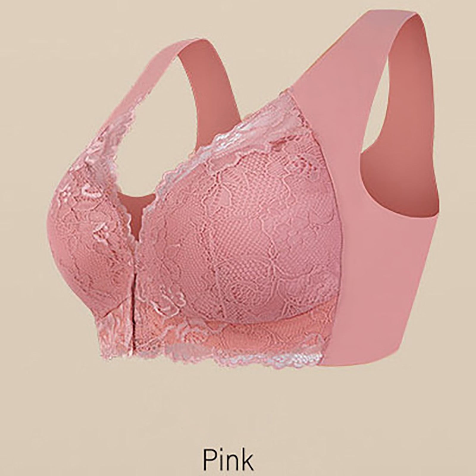 Alitao Front Closure Bras Wireless Bras Plus Size Front Closure Elastic