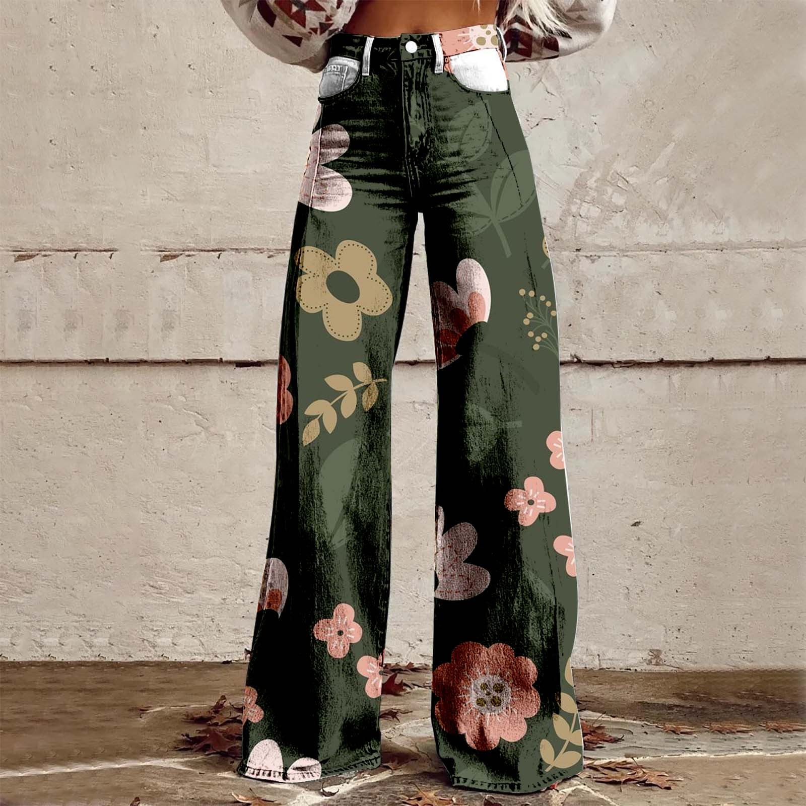 Alitao Lounge Pants Women Wide Leg Pants Woman Wide Leg Pant Vintage ...