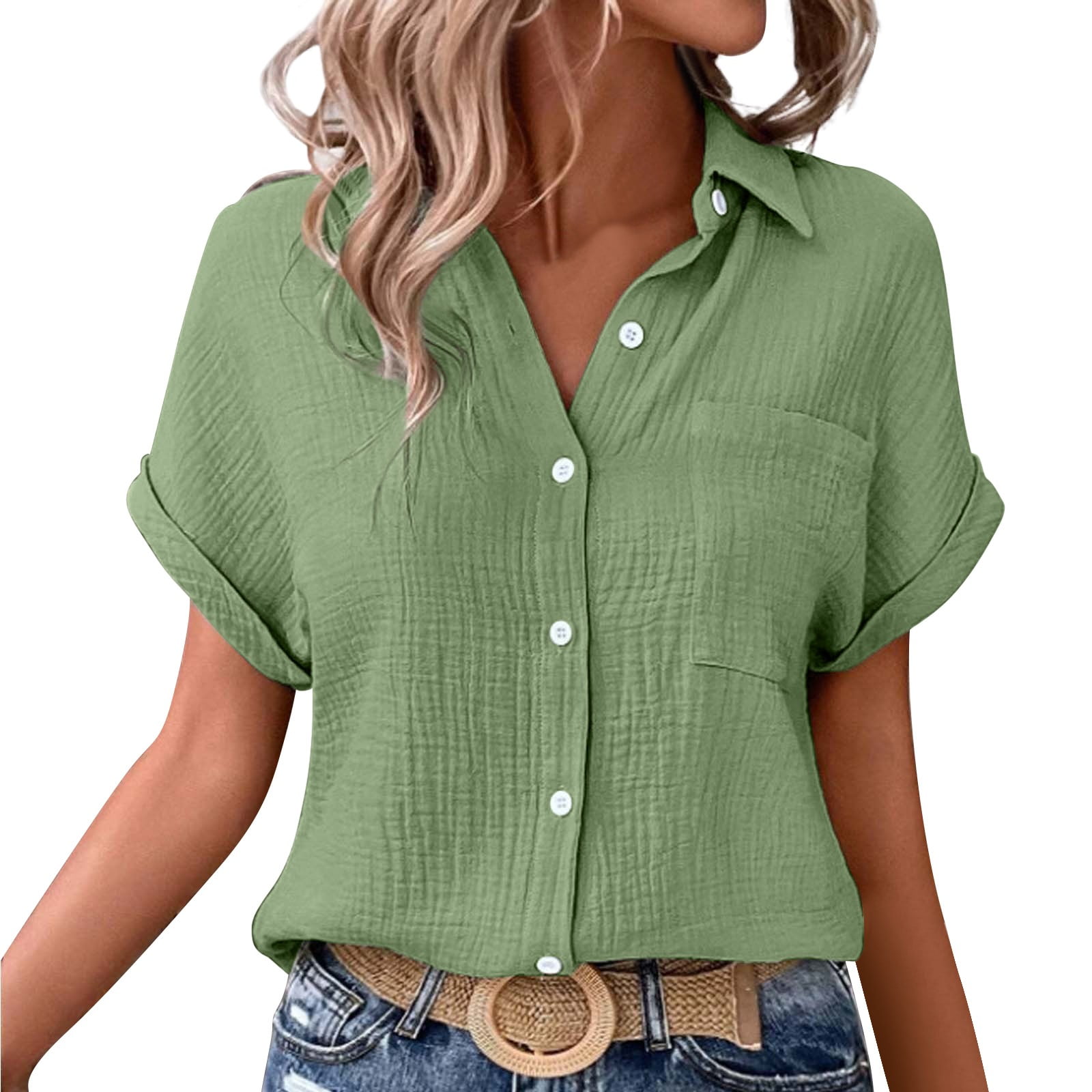 Alitao Shirts for Women Button Down ShirtsLinen Shirts Tshirts Shirts ...