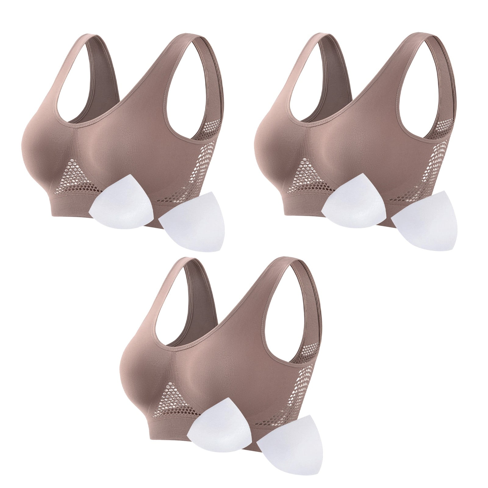 Alitao Sports Bras for Women Bras for Women 3 Pack Seamless Sports Bra ...