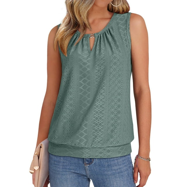 Alitao Tshirts Shirts Womens T Shirts Womens Tank Tops Keyhole V Neck