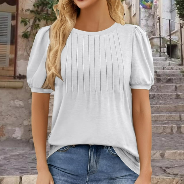 Alitao Tshirts Shirts Womens T Shirts Womens Tops Puff Short Sleeve T