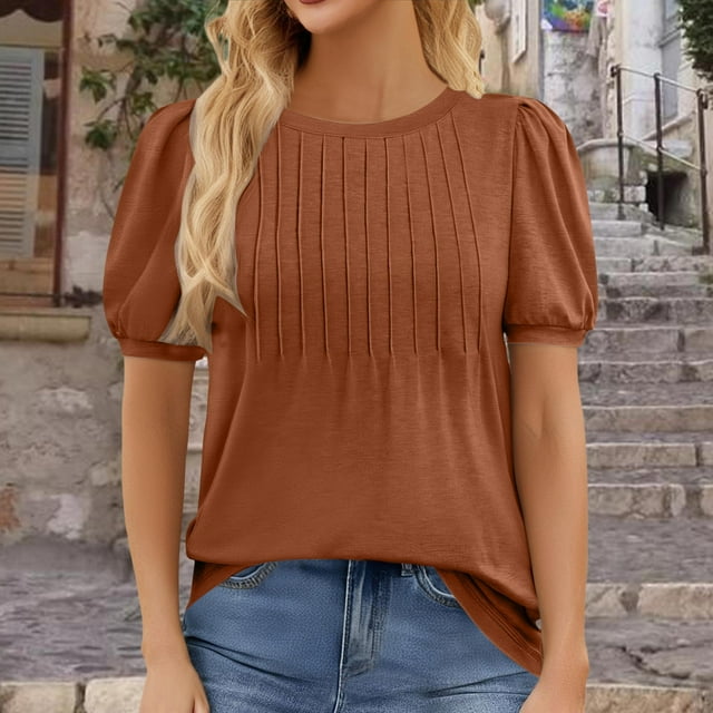 Alitao Tshirts Shirts Womens T Shirts Womens Tops Puff Short Sleeve T