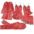 Alitao Womens Pajama Sets Lounge Sets Nightwear Lace 5pcs Pajama Womens