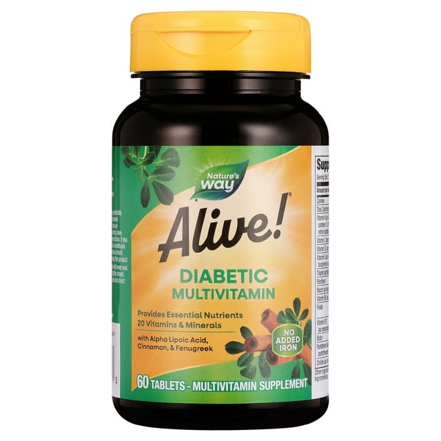 Alive! Diabetic Multivitamin, Nutritional Support for Adults with ...