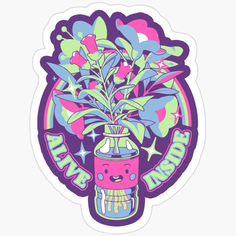 Alive Inside Sticker Phone Decal Water Bottle Stickers Car Decals ...