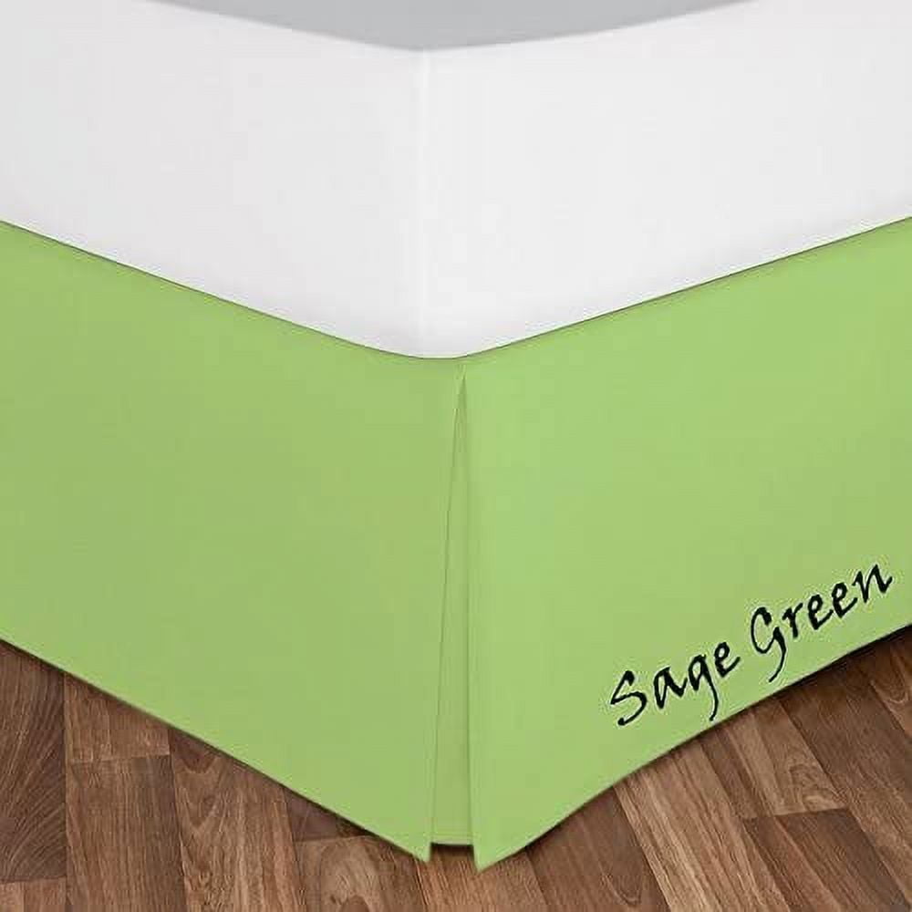 Alive Pixels Bed Skirt Sage Solid 100 Cotton 1pc 15 Inch Bed Skirt