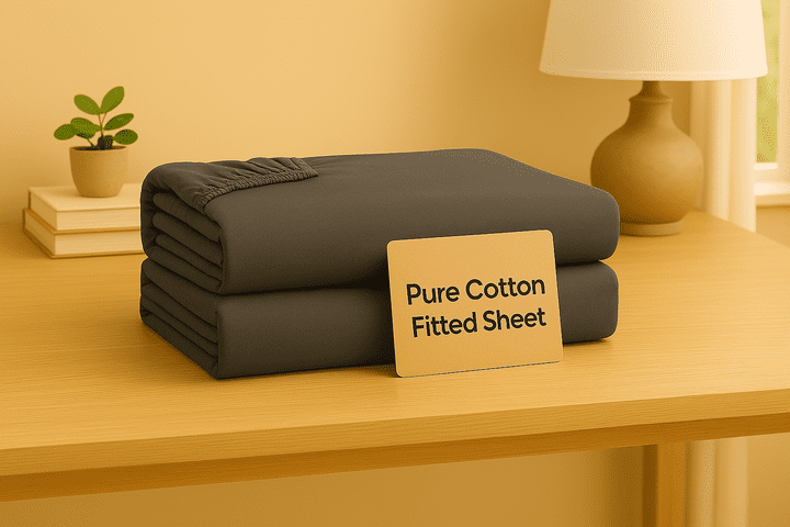 Alive Pixels Fitted Sheet Black Solid 100% Cotton 1-Pc 40" Inch Pocket ...