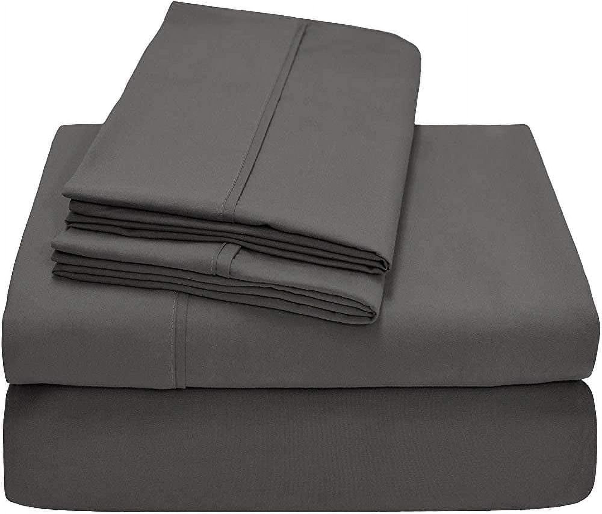 Alive Pixels Fitted Sheet Dark Grey Solid 100 Percent Pure Cotton Super ...