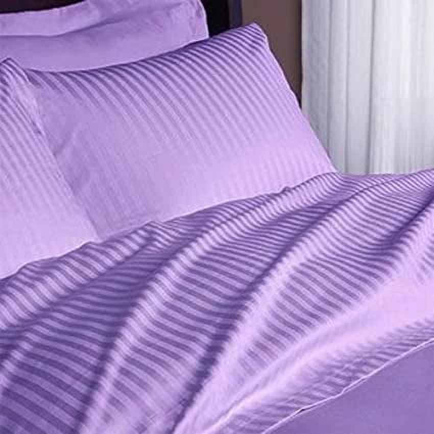 Alive Pixels Fitted Sheet Lavender Stripe 100% Cotton 1Pc 17 inch ...