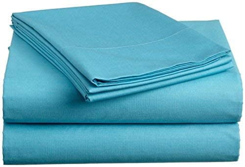 Alive Pixels Flat Sheets (Pack of 4) Turquoise Solid 100% Cotton 4Pcs ...