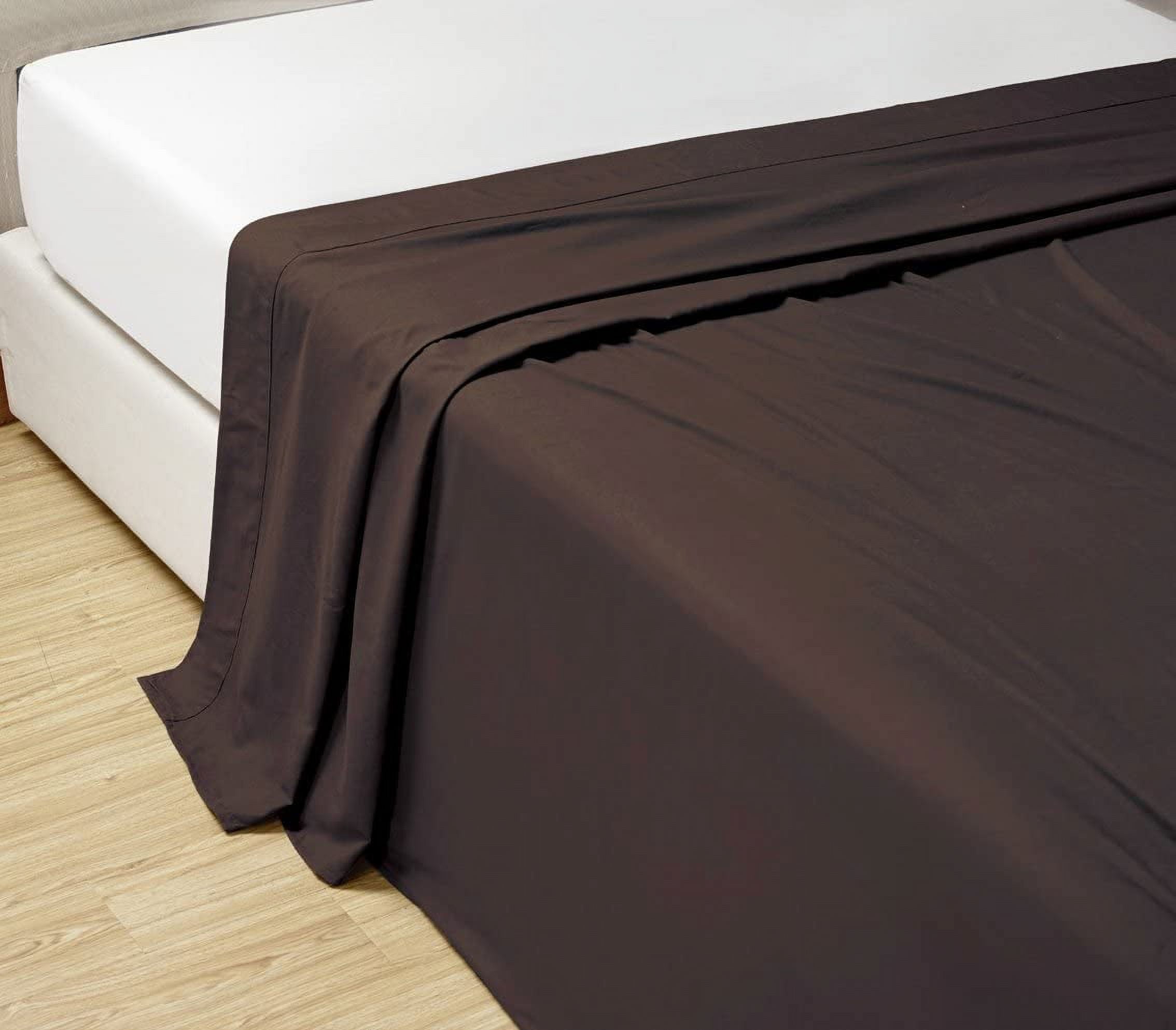 Alive Pixels Flat Sheets Pack of 6 Chocolate Solid 100% Cotton Top ...