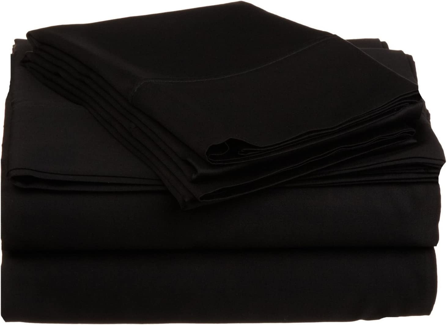Alive Pixels Sheet Set Black Solid 100 Percent Pure Cotton Super Soft 4 ...