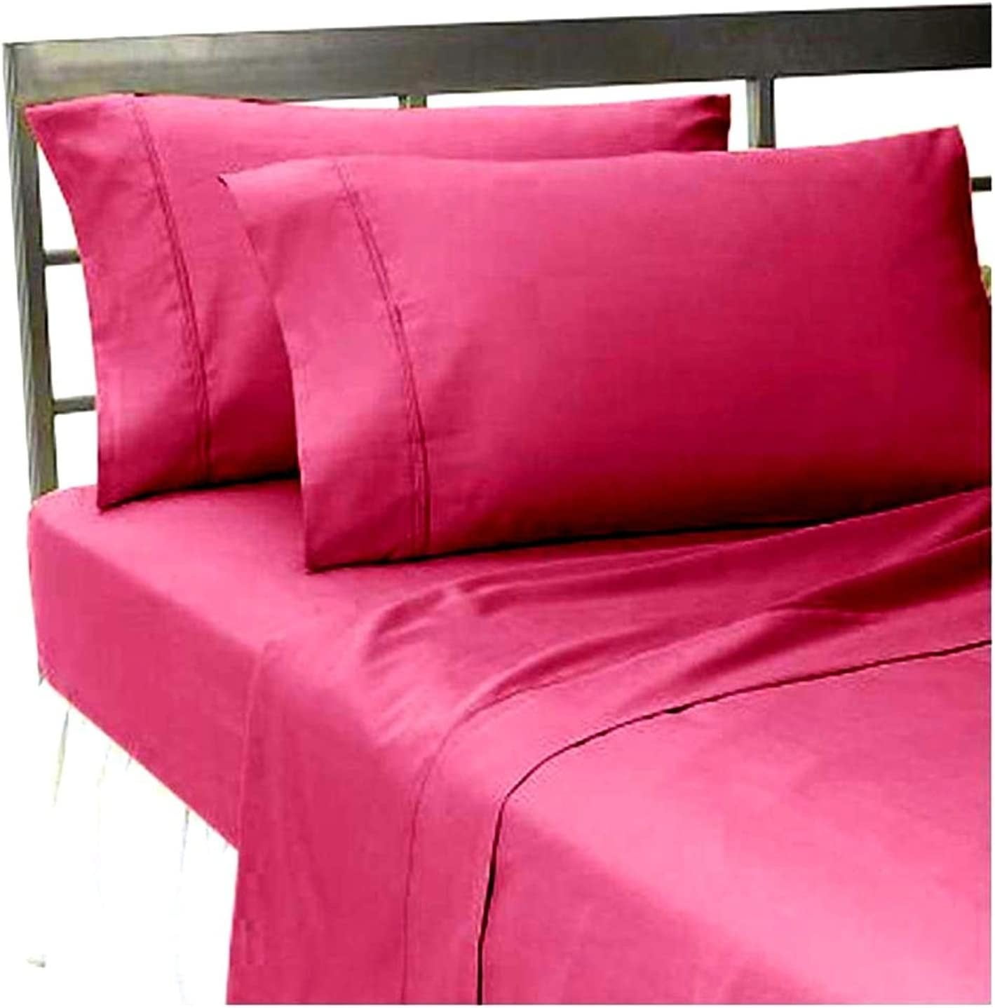 Alive Pixels Sheet Set Hot Pink Solid 100% Pure Cotton 4Pc 32" Inch ...