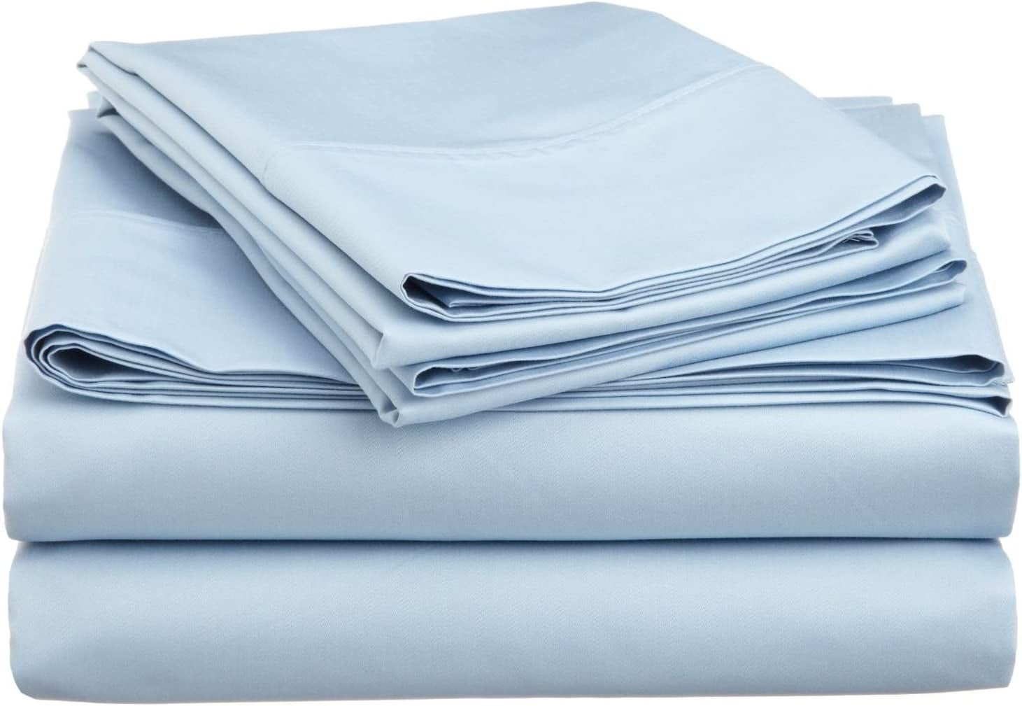 Alive Pixels Split Sheet Set Blue Solid 100% Cotton 5-Pcs 15" inch Pocket 1000TC - Walmart.com