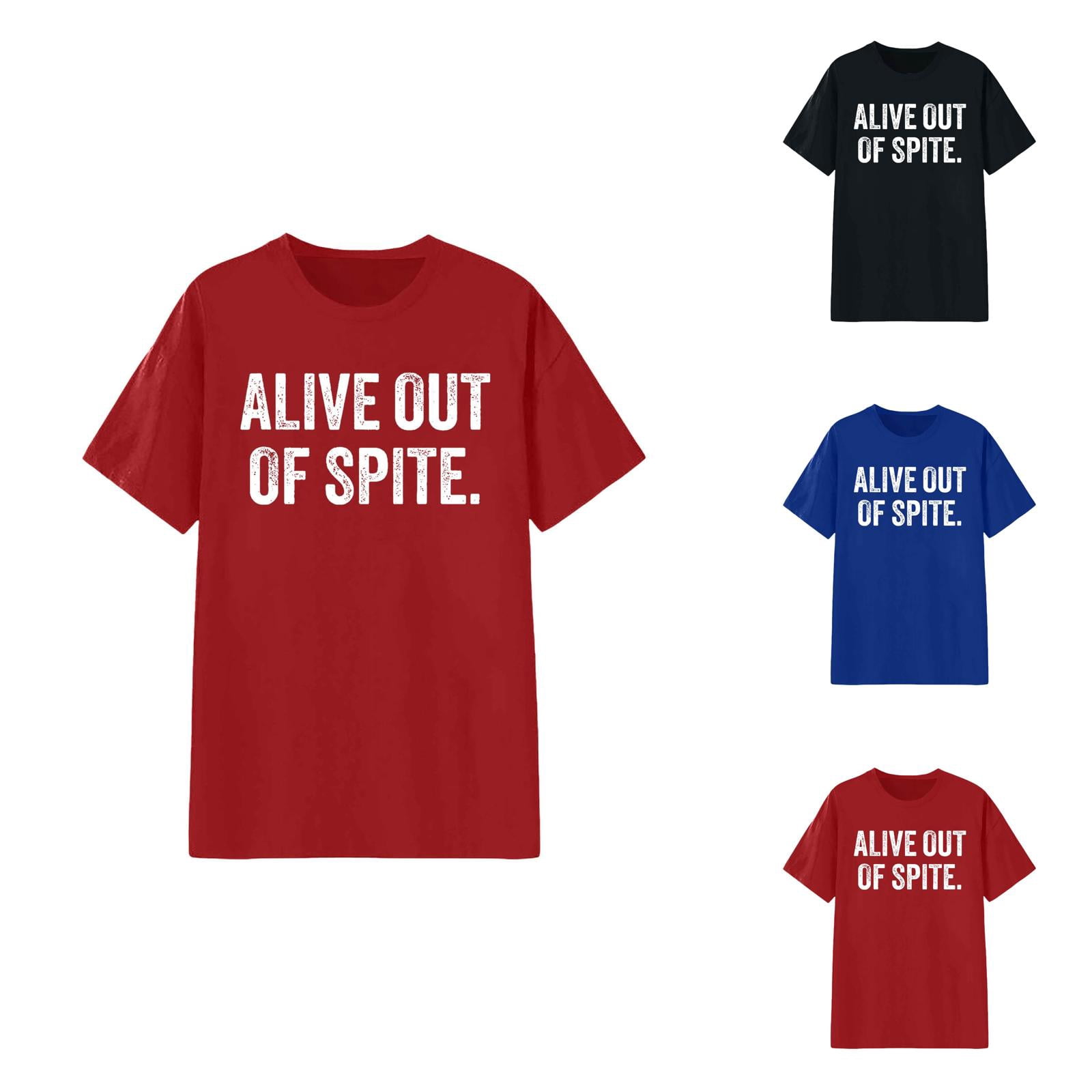 Alive out of Spite Graphic Tees for Women 2026 Summer Short Sleeve ...