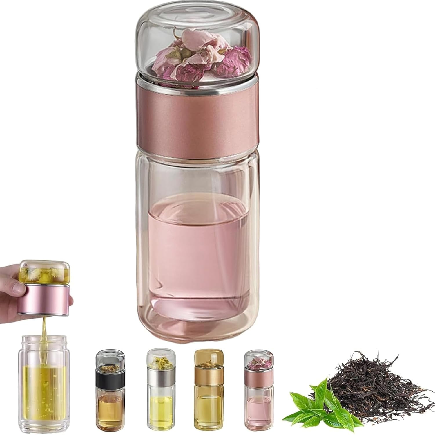 Alivefuser - Alivefuser Tea Infuser Bottle, 3 in 1 Portable Double ...