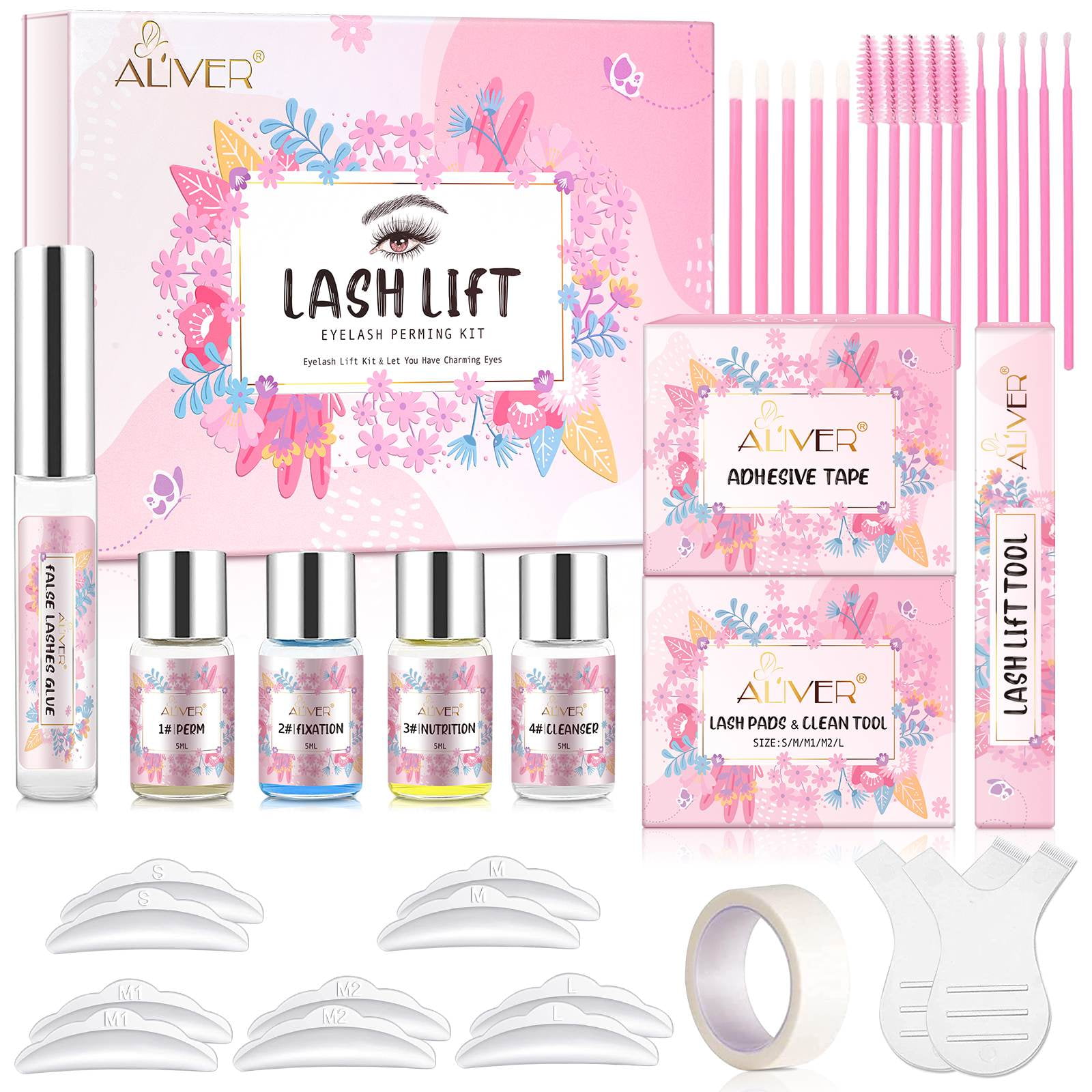Aliver Eyelash Perming Kit Lash Lift Kit, Professional Eyelash Lash ...