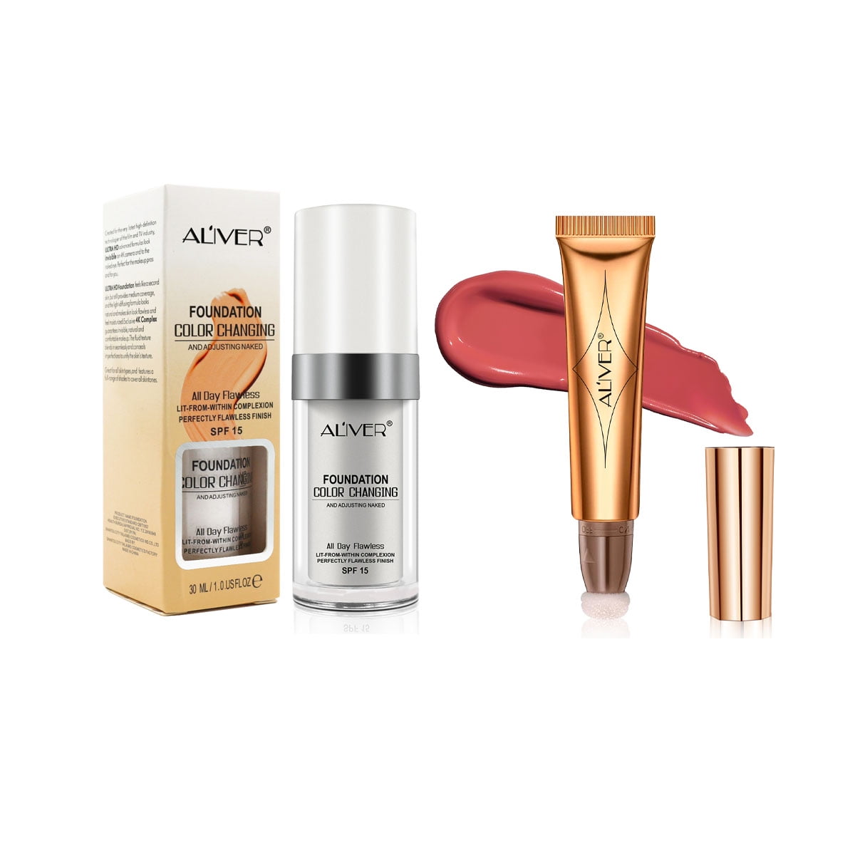 Aliver Flawless Color Changing Foundation & Multi-Purpose Stick Set ...