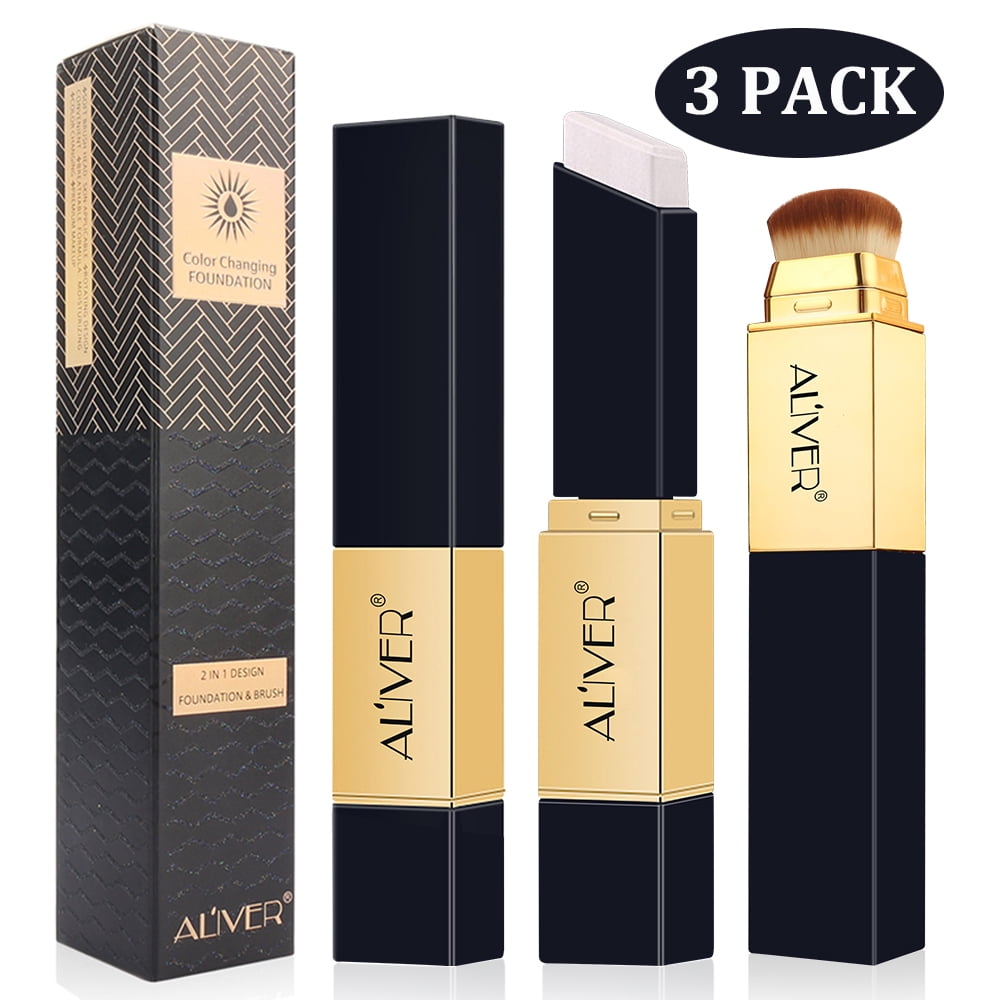 Aliver 2-in-1 Foundation Stick Makeup, Color Changing, Flawless ...