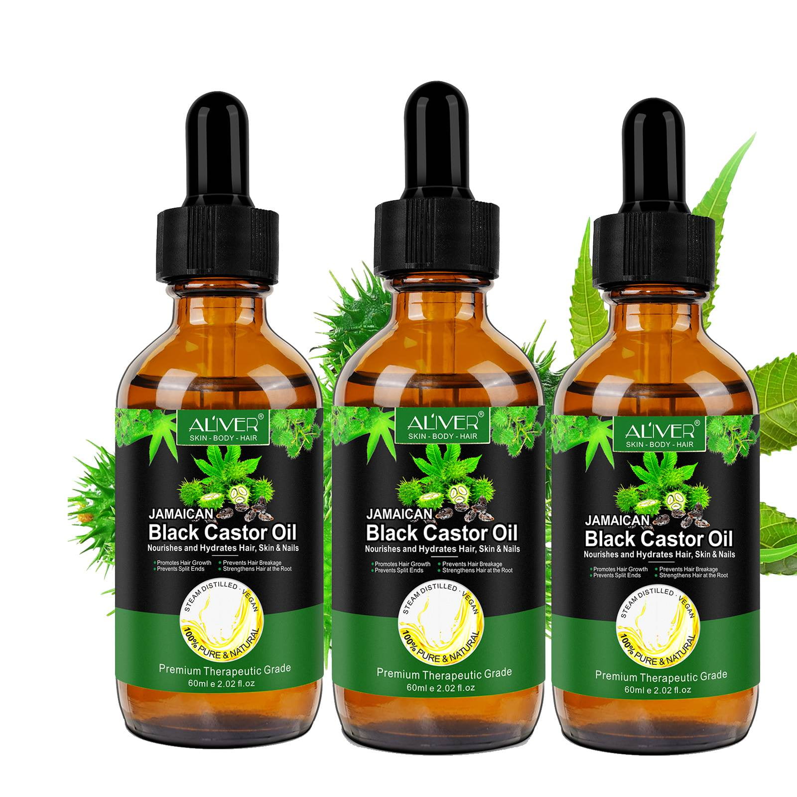 Aliver Jamaican Black Castor Oil Hair Face Body And Nails Moisturizer