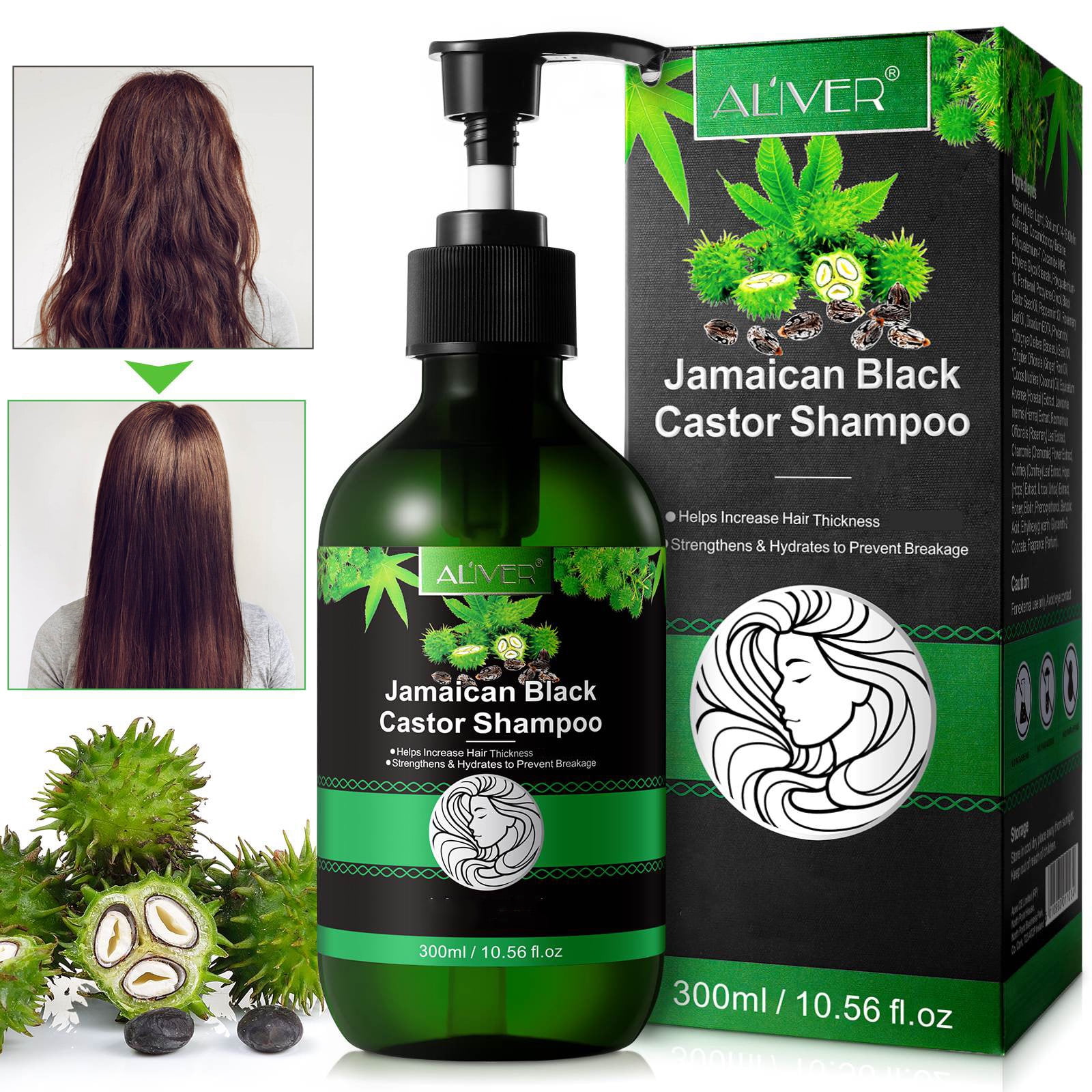 Aliver Jamaican Black Castor Oil Shampoo 10.56 fl.oz(300ml) Black ...