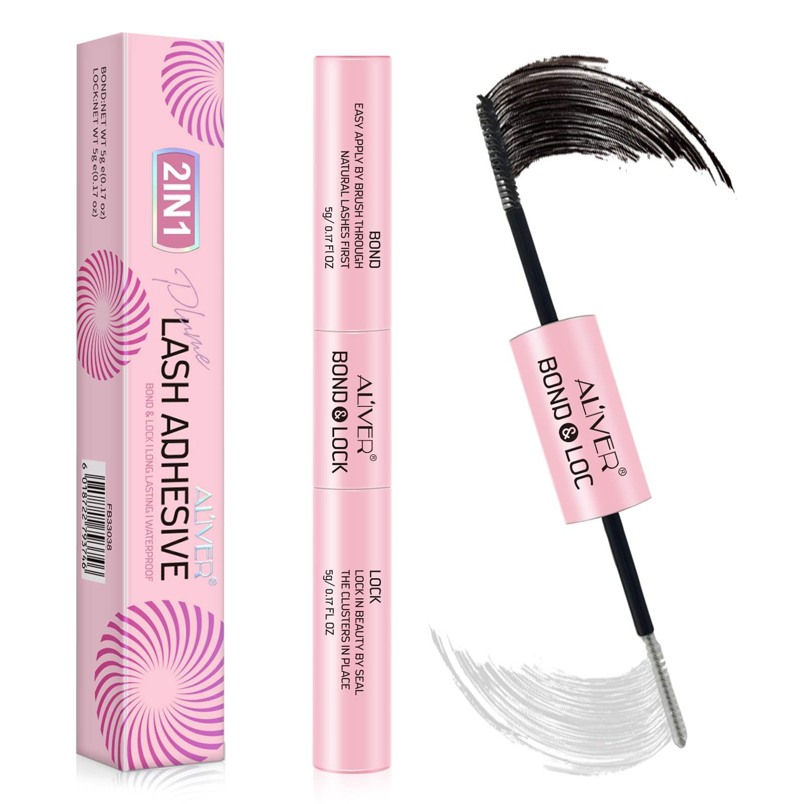 Aliver Lash Bond and Seal Cluster Lash Glue Upgraded 2 in 1 DIY Eyelash ...