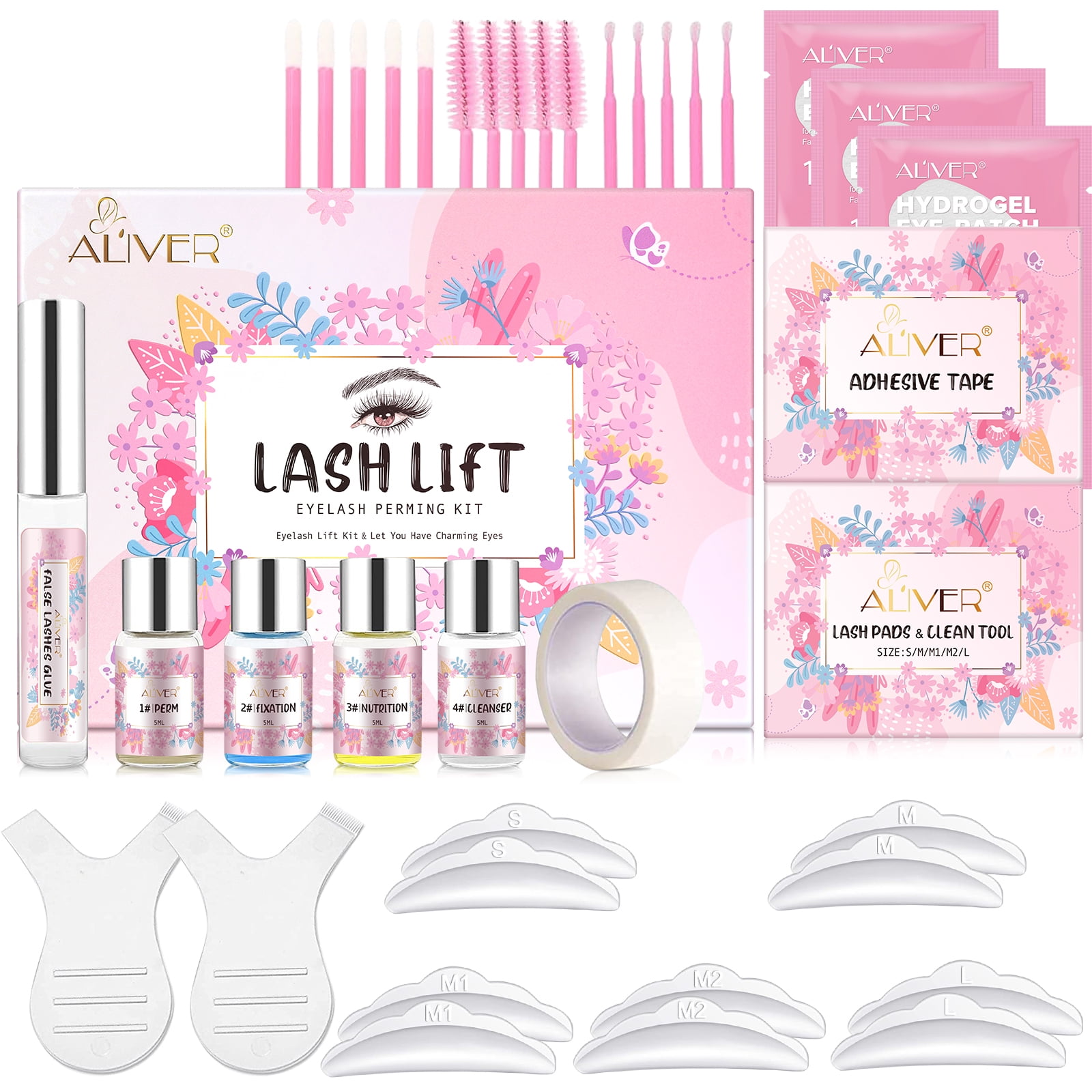 Aliver Lash Lift Kit Eyelash Perm Kit,Lash Curling Eyelash Extension ...