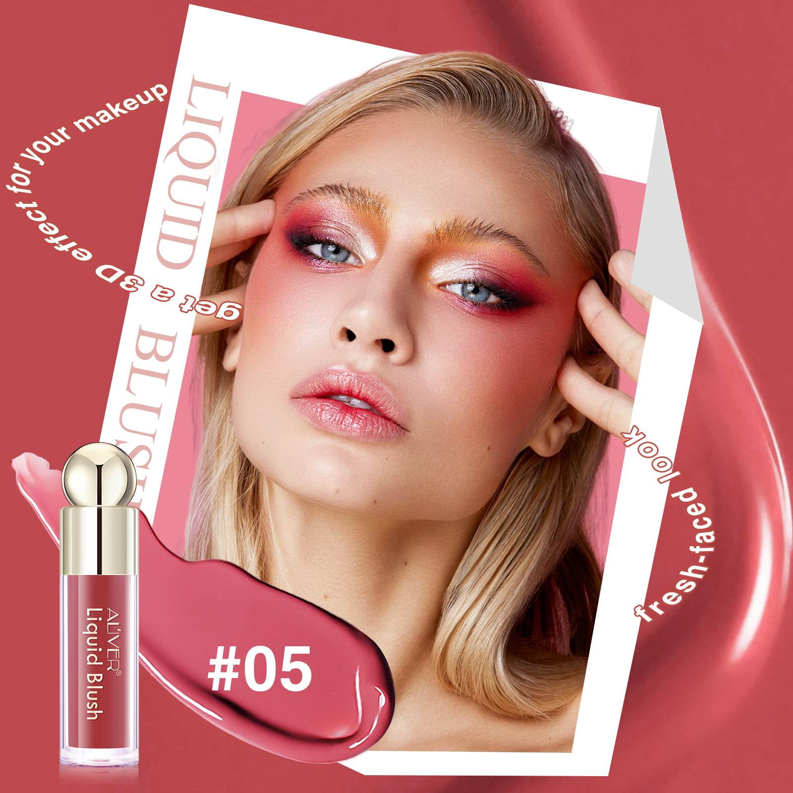 Aliver Liquid Blush, Soft Cream Face Blush,Natural Matte Finish Looking ...