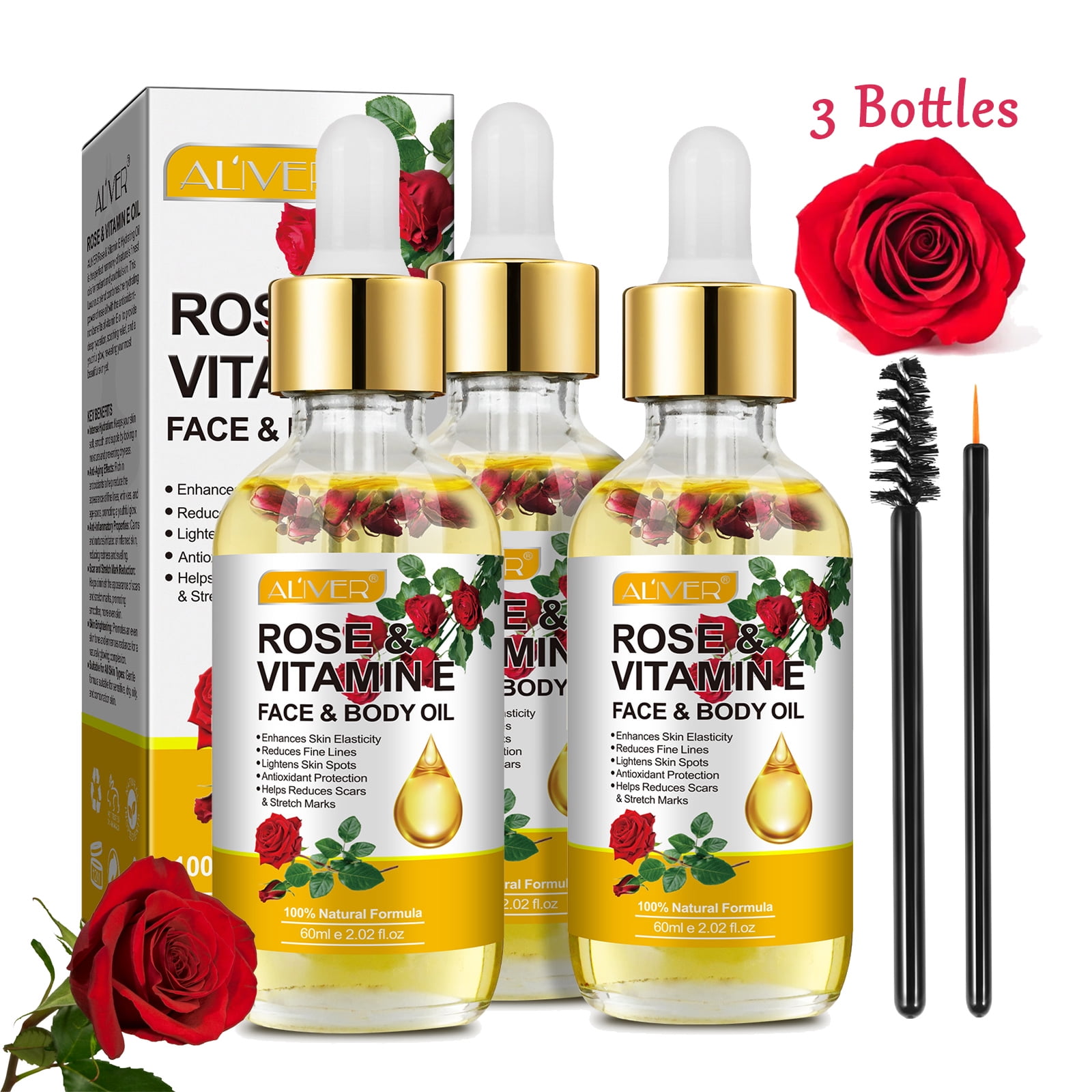 Aliver Vitamin E Oil, Rose Vitamin E Face & Body Oil, Prevent Skin ...