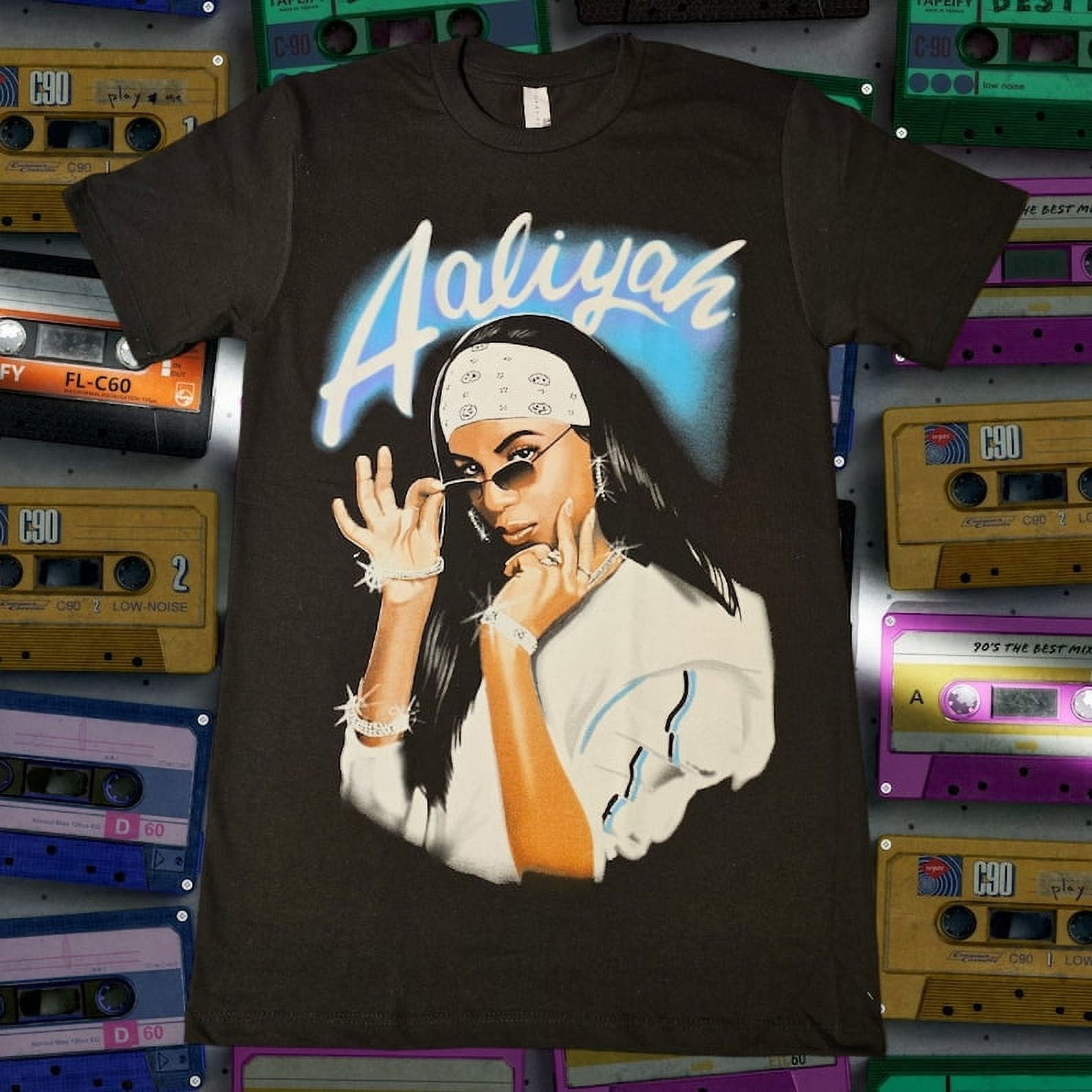 Aliyah queen of R&B Bootleg style graphic t-shirt - Walmart.com
