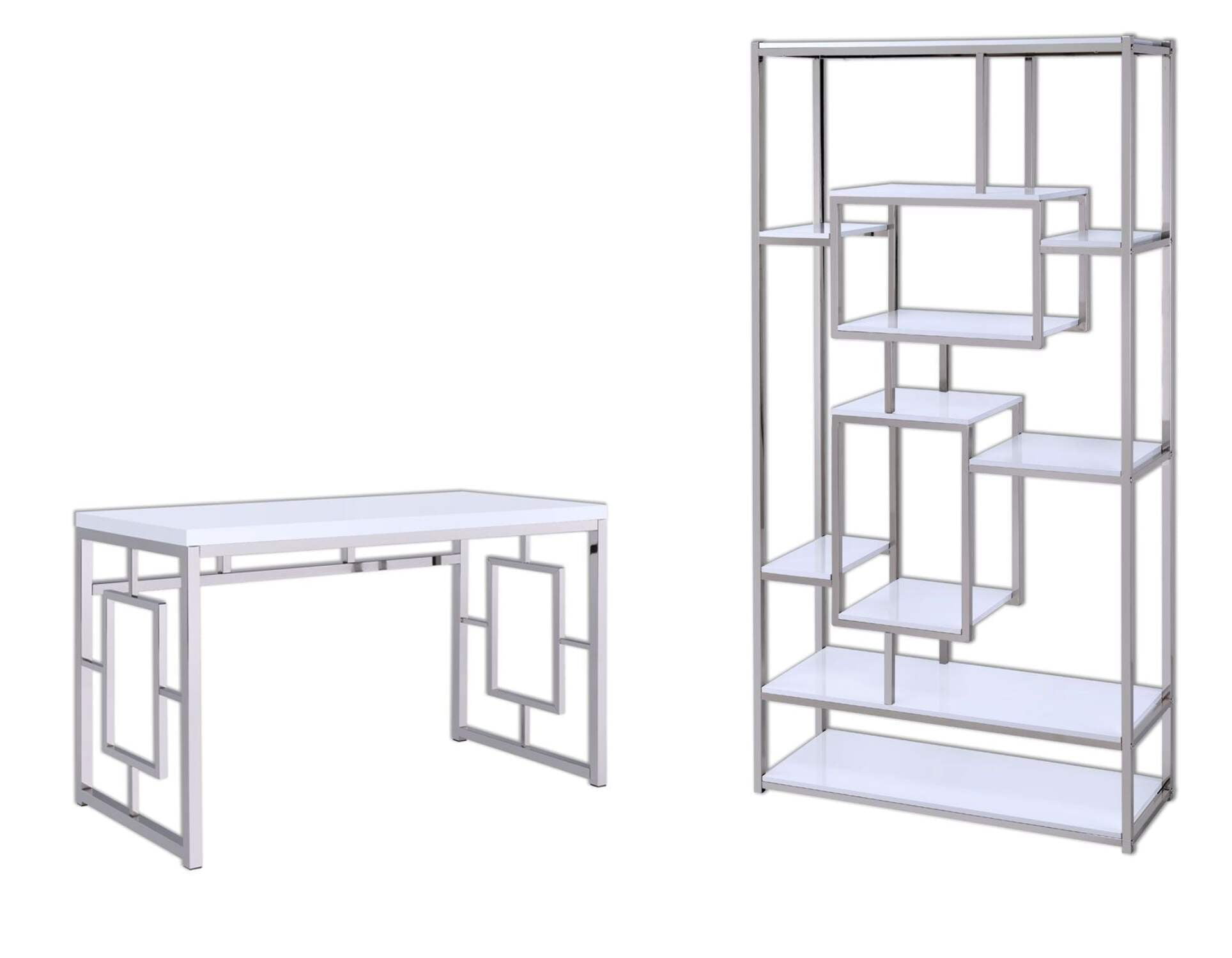 Alize Bookcase And Desk White White Wood - Walmart.com