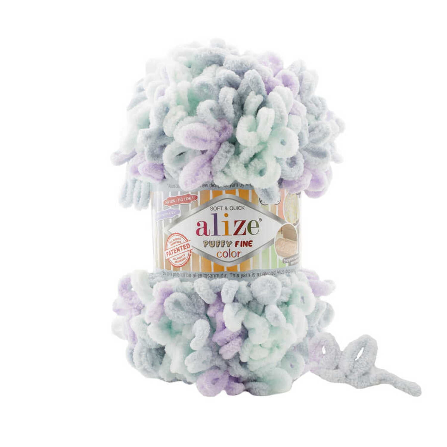 Alize Puffy Fine Color Finger Knitting Yarn - Walmart.com