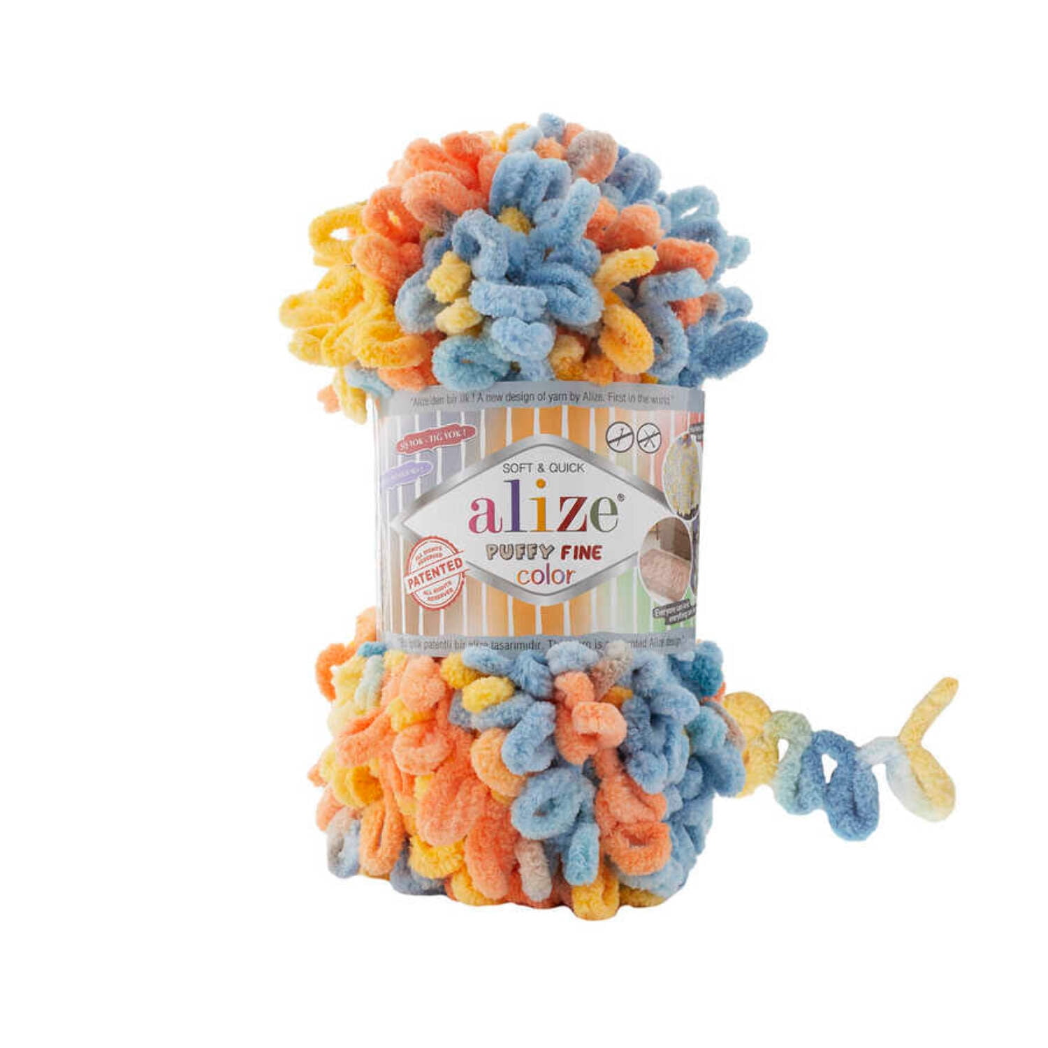 Alize Puffy Fine Color Finger Knitting Yarn - Walmart.com
