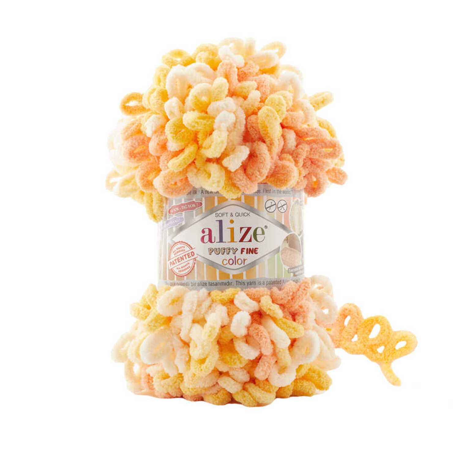 Alize Puffy Fine Color Finger Knitting Yarn - Walmart.com