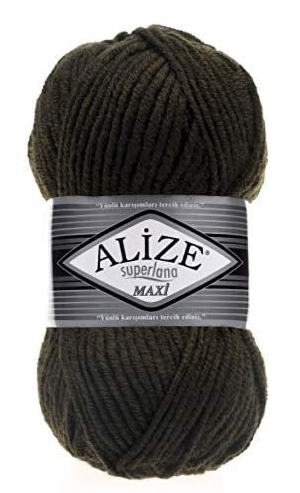 Alize Superlana Maxi 25% Wool - 75% Acrylic Lot of 4 Skein Yarn Thread ...