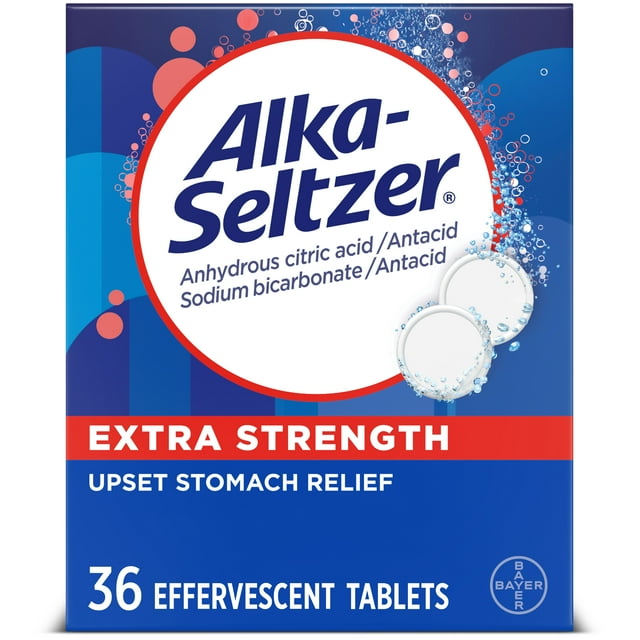 Alka-Seltzer Heartburn Relief Extra Strength Effervescent Tablets, 36 Count - Walmart.com