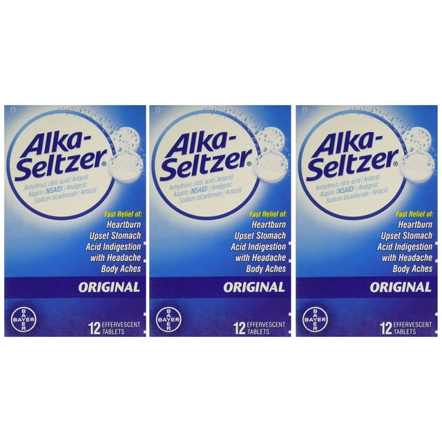 Alka-Seltzer Original Effervescent Antacid Tablets (Pack of 24 ...