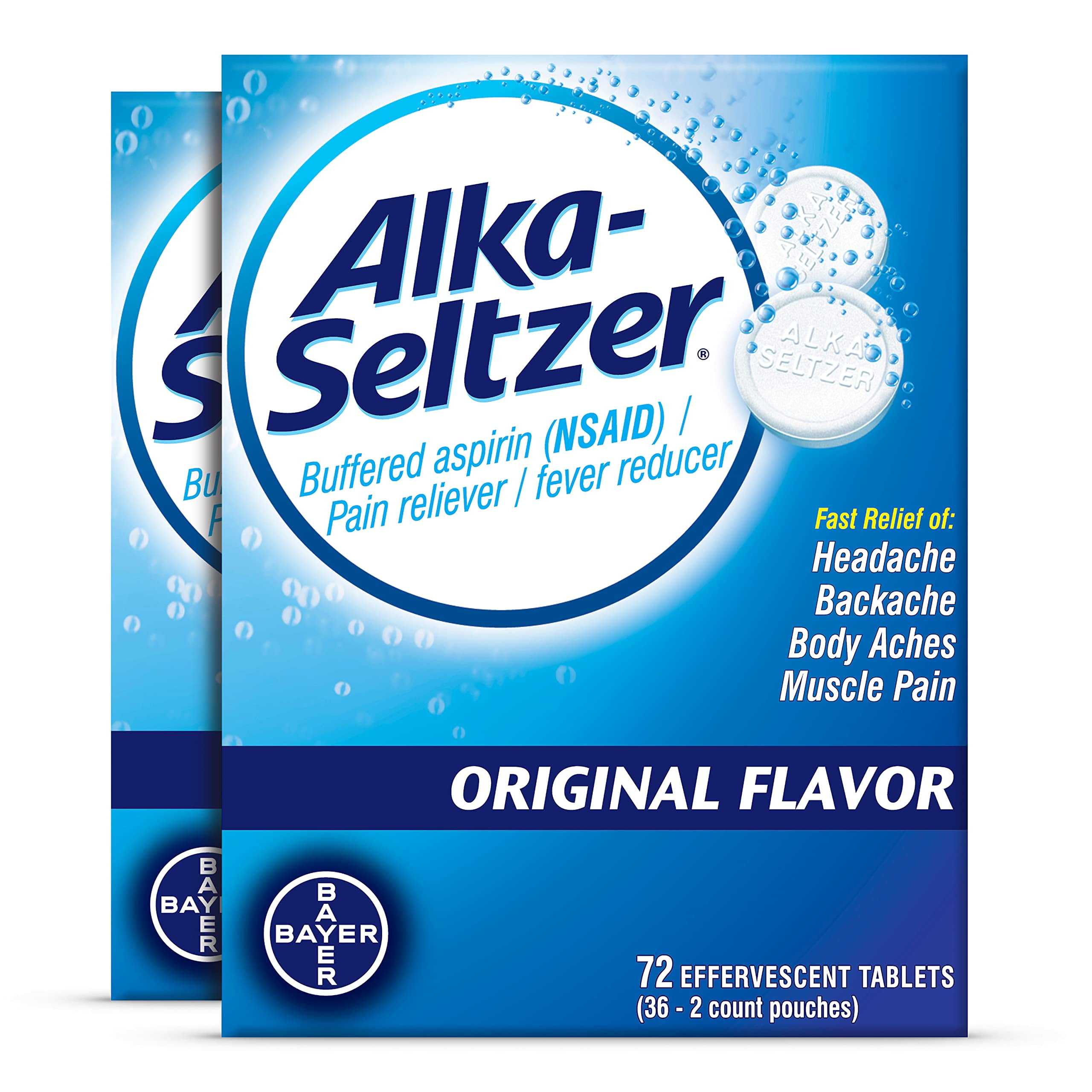 Alka-Seltzer Original Effervescent Tablets, Fast Relief of Headache ...