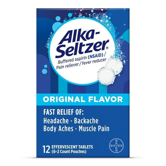 (4 pack) Alka-Seltzer Original Flavor Effervescent Tablets - Walmart.com