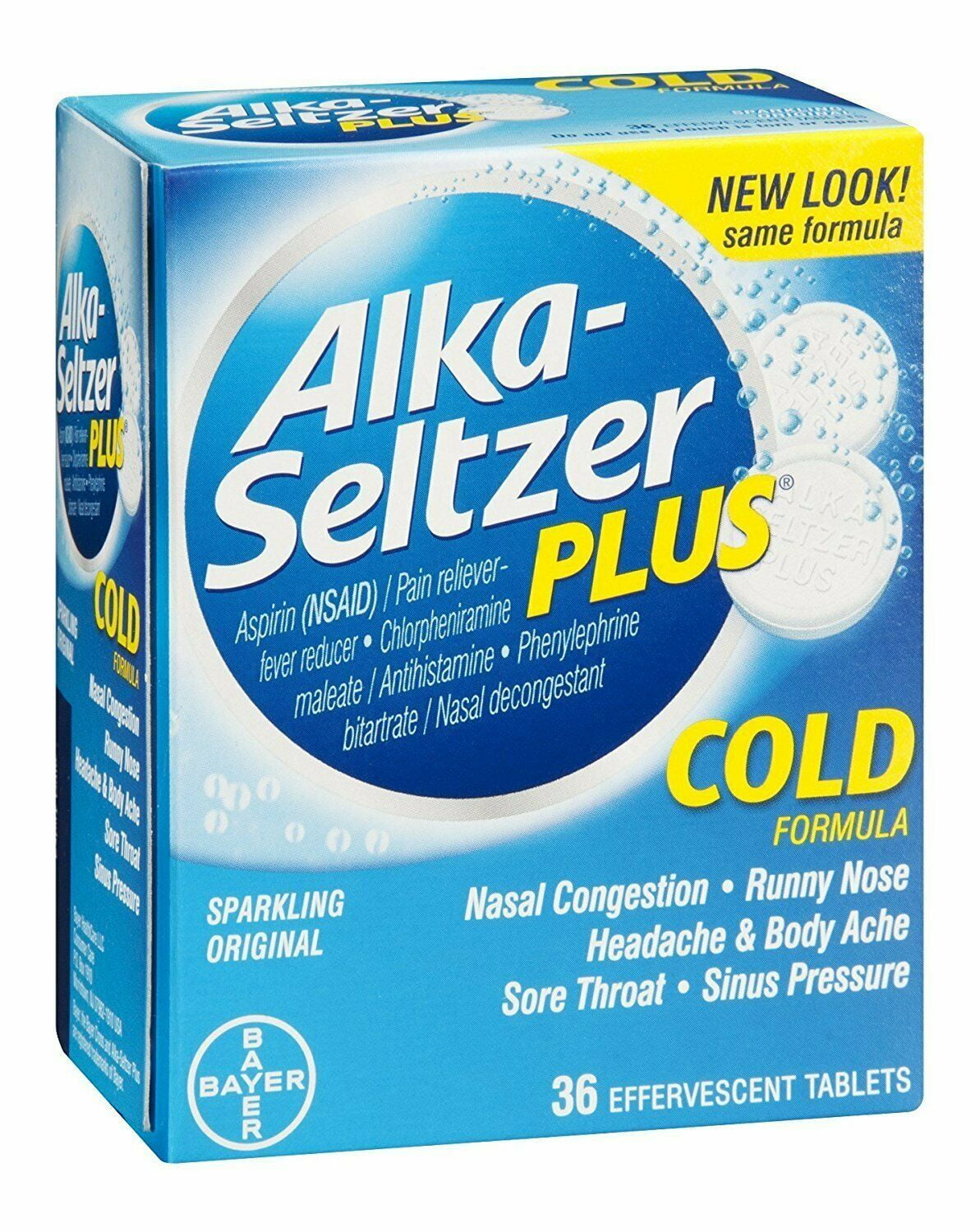 Alka-Seltzer Plus Cold Formula Day & Night Effervescent Tablets ...